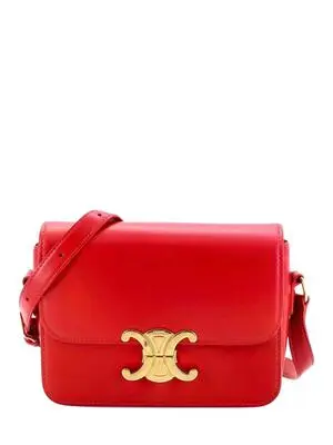 Celine Triomphe Teen Crossbody Bag - Red