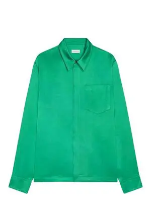 Dries Van Noten Zip-up Shirt - Green