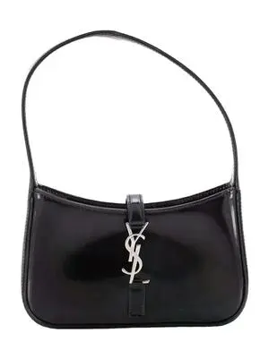 Saint Laurent Le 5 A 7 Hobo Leather Mini Shoulder Bag - Black