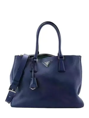 PRADA Galleria Double Zip Leather Satchel