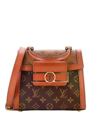 LOUIS VUITTON Dauphine Capitale Shoulder Bag Reverse Monogram Canvas