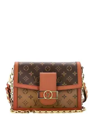 LOUIS VUITTON Dauphine Reverse Monogram Canvas Mm Shoulder Bag - Brown