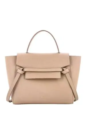 CELINE Celine Textured Leather Micro Belt Bag Satchel
