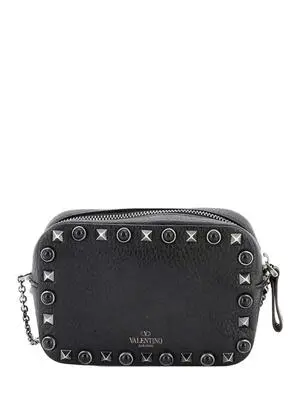Valentino Garavani Rolling Rockstud Camera Crossbody Bag - Black