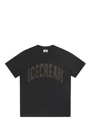 ICECREAM Round-neck Logo T-shirt - Black