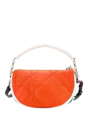 Dior Vibe Cannage Quilt Lambskin Small Hobo Bag - Orange