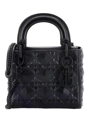 DIOR Lady Dior Diamond Motif Cannage Calfskin Mini Shoulder Bag