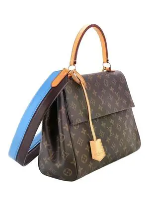 LOUIS VUITTON Cluny Mm Top Handle Shoulder Bag Monogram Canvas - Brown