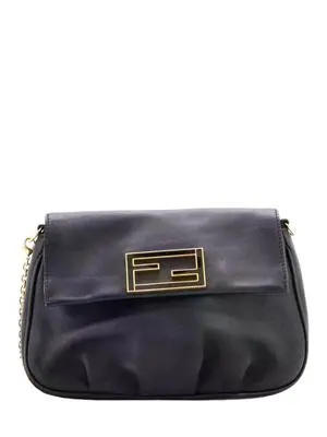 Fendi Leather Crossbody Bag - Black