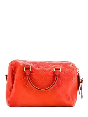 LOUIS VUITTON Speedy Bandouliere Monogram Empreinte Leather 25 - Red