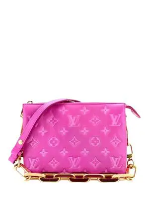 LOUIS VUITTON Coussin Bb Crossbody Bag Monogram Embossed Lambskin - Purple