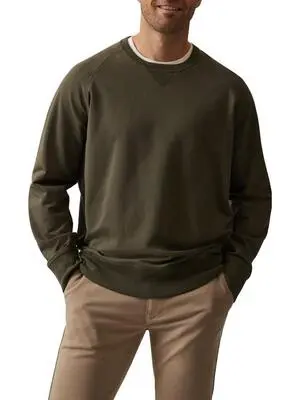 34 Heritage Stretch French Terry Crewneck Sweatshirt - Pimento Olive