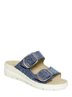 DAVID TATE Mosaic Wedge Sandal Denim