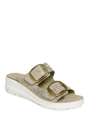 DAVID TATE Mosaic Wedge Sandal Platinum