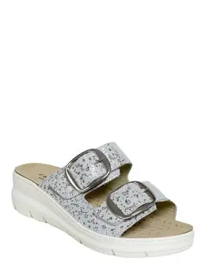 DAVID TATE Mosaic Wedge Sandal - Silver