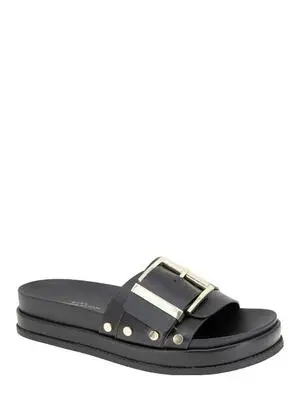 Bcbgmaxazria Bonas Buckle Slide Sandal - Black
