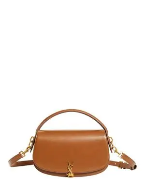 Saint Laurent Voltaire Leather Crossbody Bag - Fox