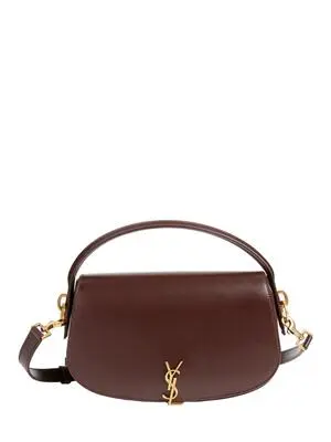 Saint Laurent Voltaire Leather Crossbody Bag - Raisin