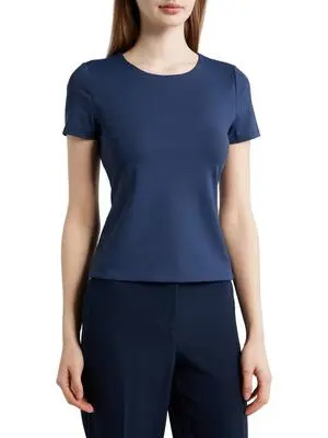 Kobi Halperin Rhianna Stretch Knit T-shirt - Navy