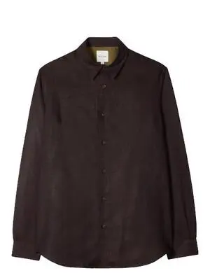 Paul Smith Dark Linen Shirt - Brown