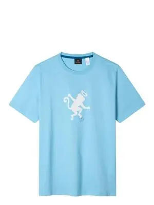 Paul Smith Light 'angel Monkey' Print T-shirt - Blue