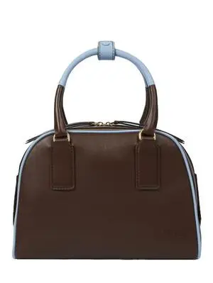 Paul Smith Leather Top Handle Bag With Contrasting Trim - Brown