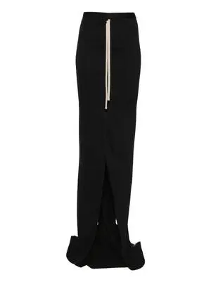 MONCLER + RICK OWENS Cotton Long Skirt - Black
