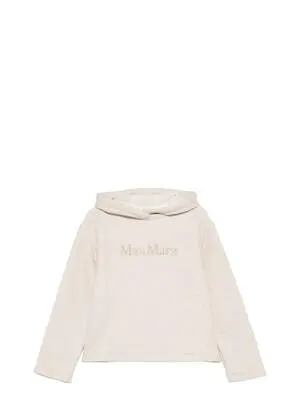 Max Mara Logo Cotton Hoodie - Beige