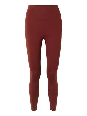 ERES Bille Embroidered Stretch-jersey Leggings - Burgundy