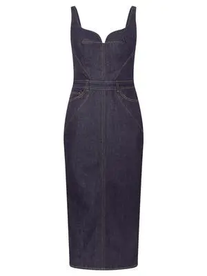 Givenchy Paneled Denim Midi Dress - Blue