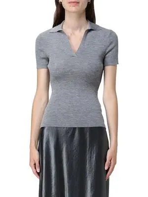 Max Mara Max Mara Ribbed Knit Polo Shirt Dust