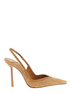 LE SILLA Pointed Toe Slingback Pumps - Brown