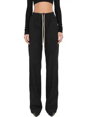 Rick Owens Wide Leg Drawstring Pants - Black