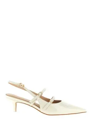 TWINSET Pointed Toe Slingback Pumps - White