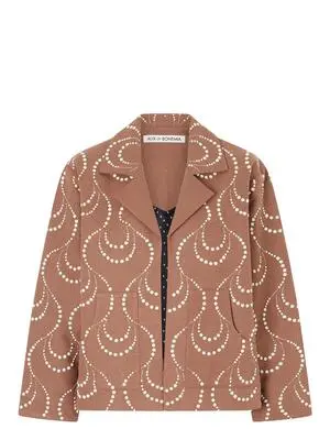 Alix Of Bohemia Bead-embellished Silk Jacket - Brown