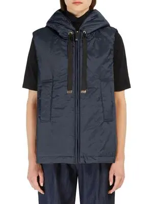 Max Mara Max Mara The Cube Sleeveless Hooded Vest Blue