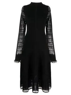 3.1 Phillip Lim High-neck Flared Midi Dress - Black