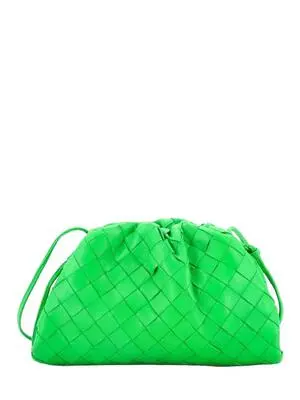 Bottega Veneta The Pouch Intrecciato Nappa Mini Crossbody Bag Green