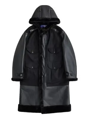Junya Watanabe X Filson Hooded Faux Fur Coat - Black