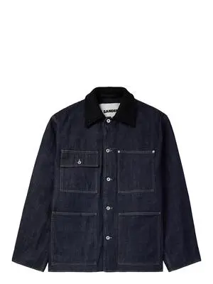 JIL SANDER Denim Caban Jacket - Blue