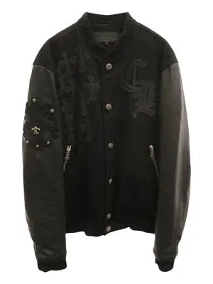 Chrome Hearts Multi Patch Letterman Varsity Jacket - Black