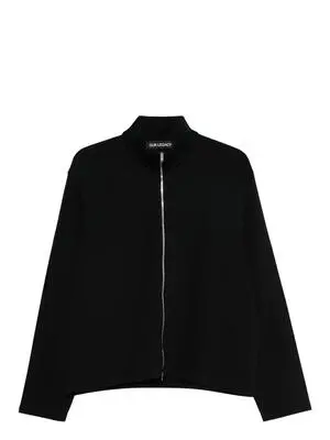 Our Legacy Shrunken Full Zip Jacket With Athletic Rib - Black