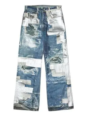 Acne Studios Printed Tape Jeans - Blue