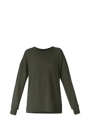 Sweaty Betty After Class Longline Modal And Cotton-jersey Sweatshirt - Nori Green