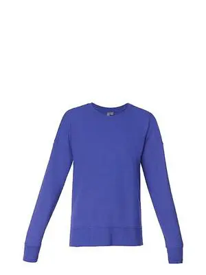 Sweaty Betty Longline Jersey Sweatshirt - Rich Blue