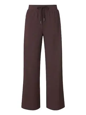 Sweaty Betty Explorer Side Stripe Wide-leg Trousers - Sable Brown