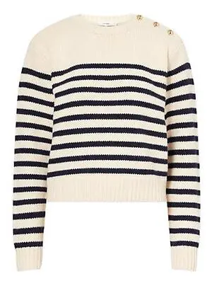 FRAME The Mariner Striped Wool Jumper - Cream Multi