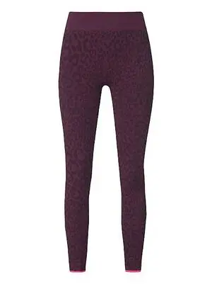 Sweaty Betty Animal Base Layer Leggings - Purple Leo Jacquard