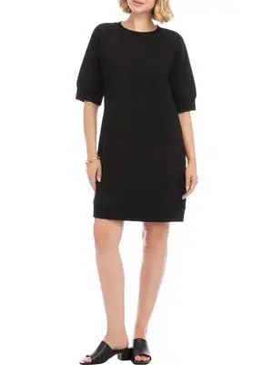 Karen Kane Raglan Sleeve Sweatshirt Dress - Black