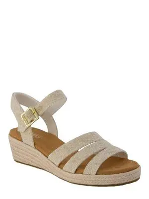 Toms Julia Wedge Sandal - Gold